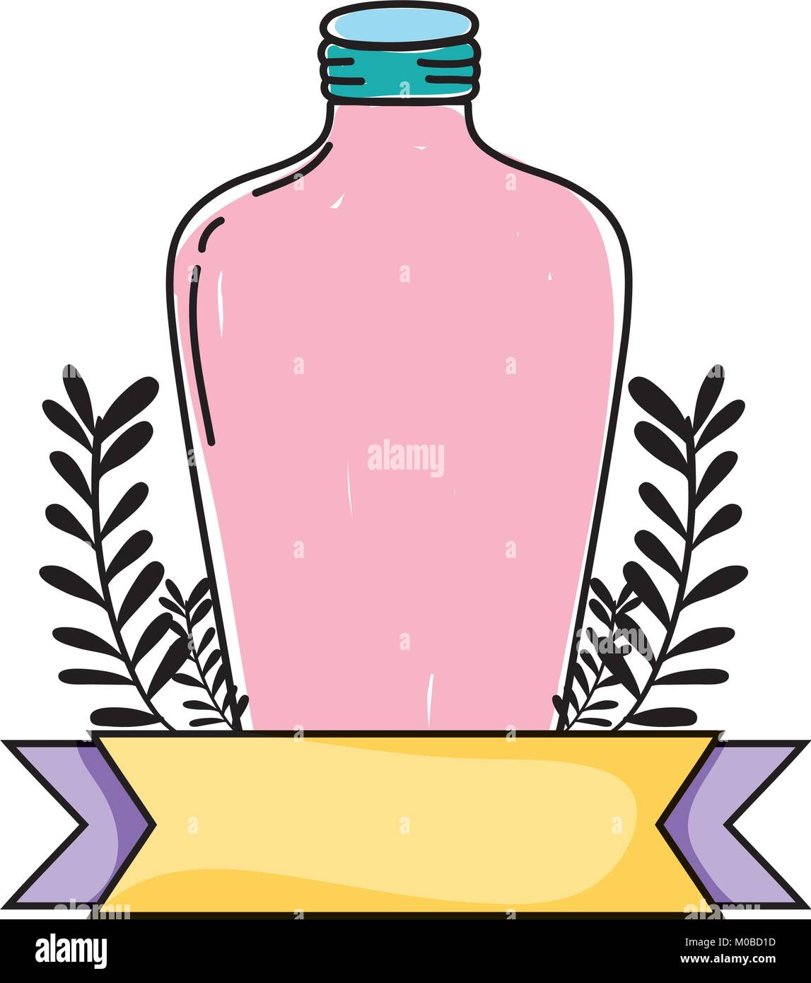 long mason jar with branches and ribbon Stock Vector Image & Art - Alamy
