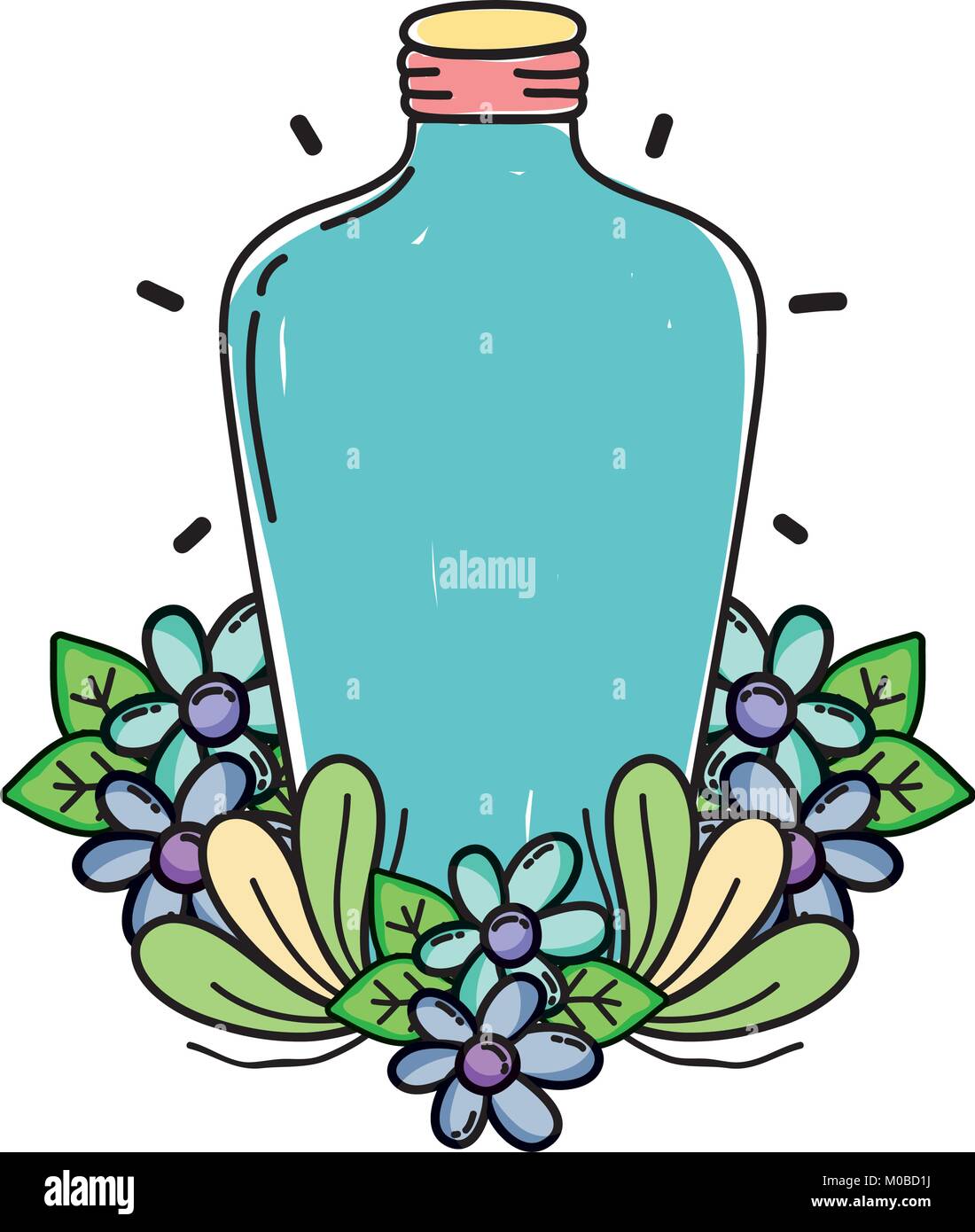 long mason jar with flowers and leaves Stock Vector Image & Art - Alamy