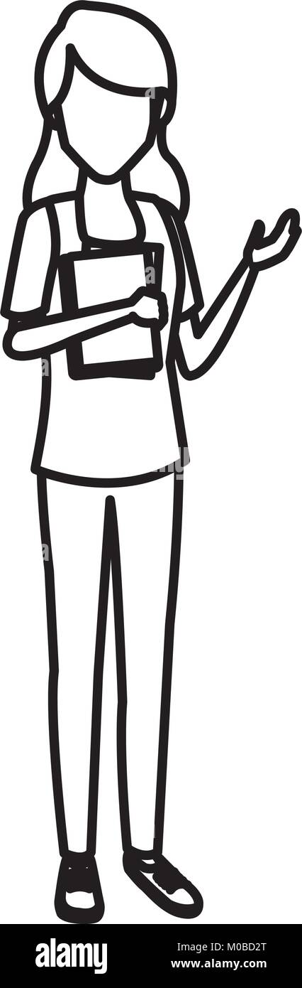 Young woman student cartoon Stock Vector Image & Art - Alamy