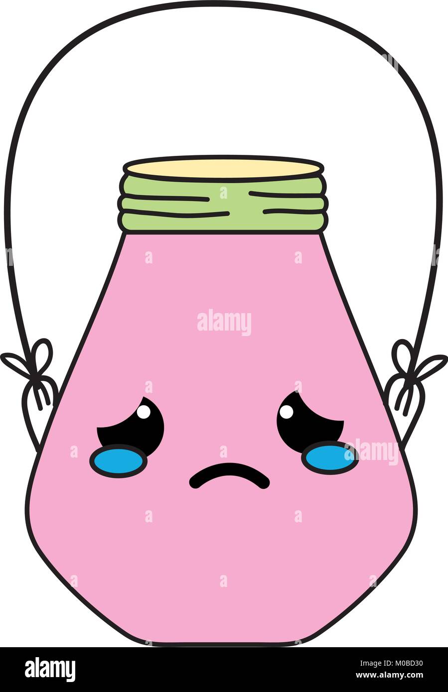 crying mason jar kawaii with wire handle Stock Vector Image & Art - Alamy