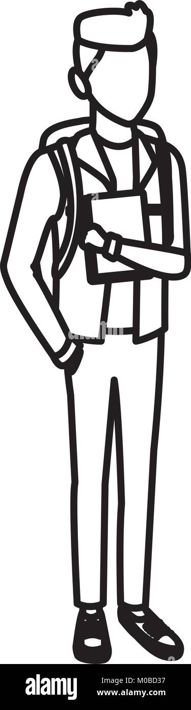 Young man student cartoon Stock Vector Image & Art - Alamy