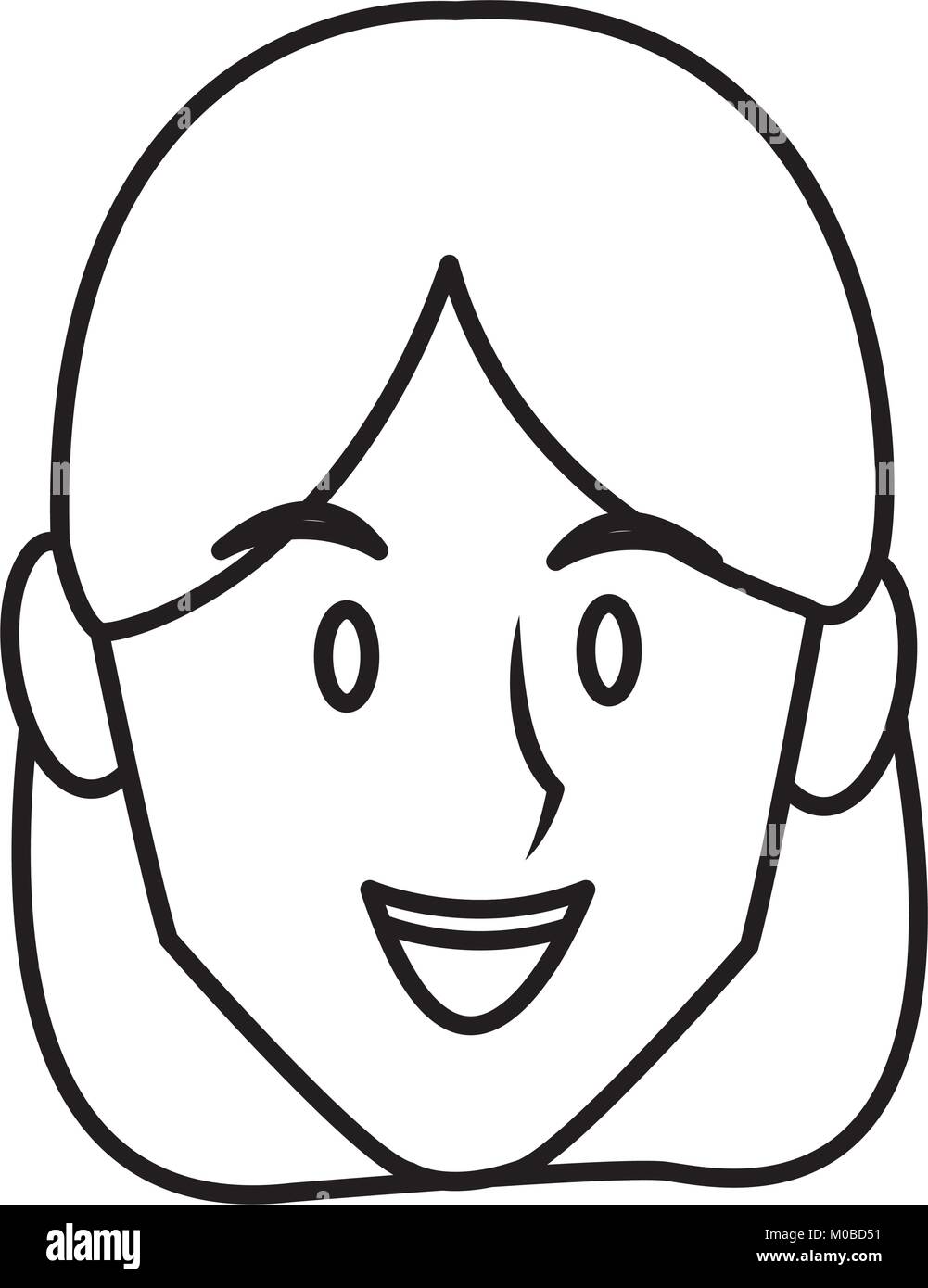 Woman face smiling cartoon Stock Vector Image & Art - Alamy