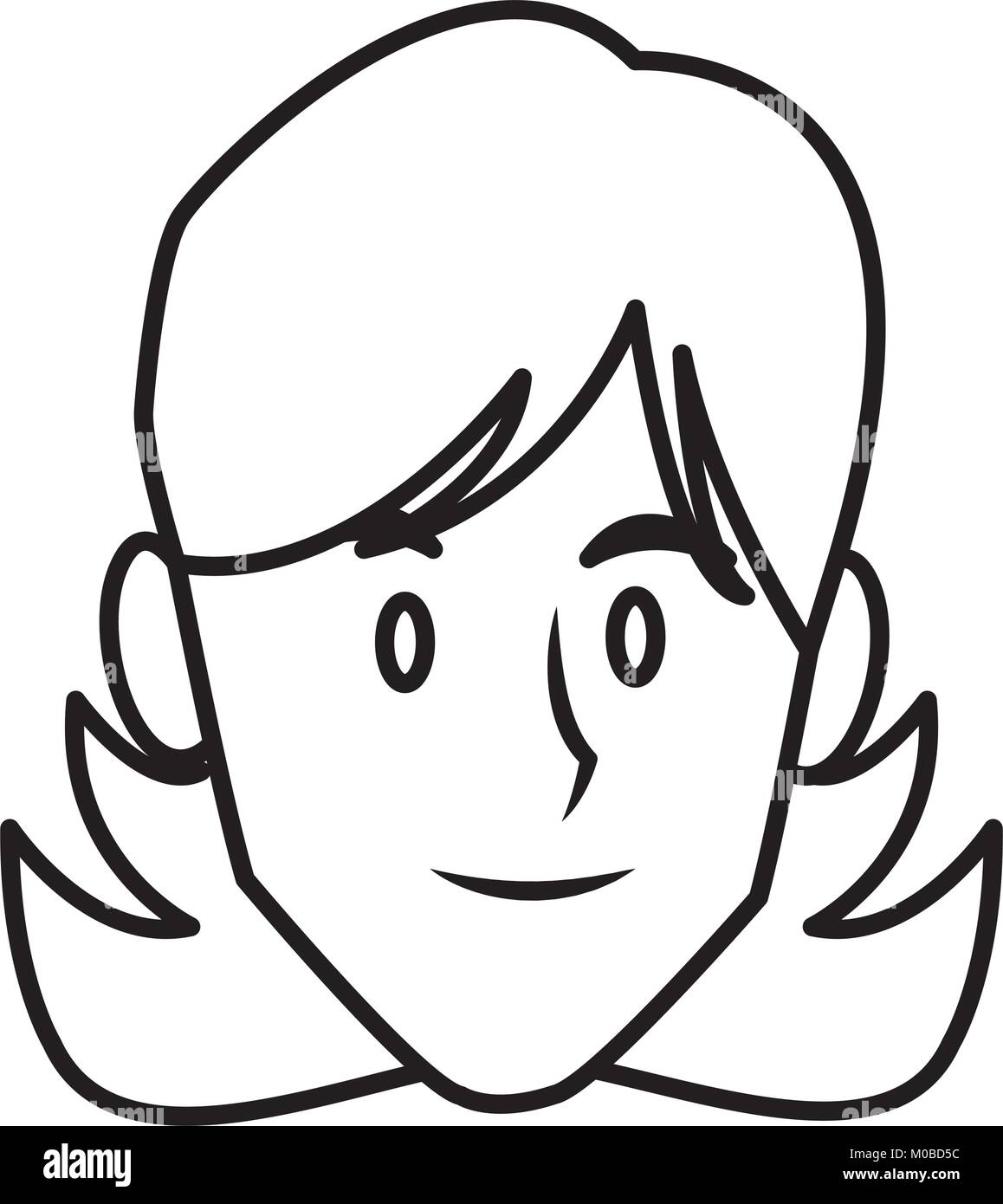 Woman face smiling cartoon Stock Vector Image & Art - Alamy
