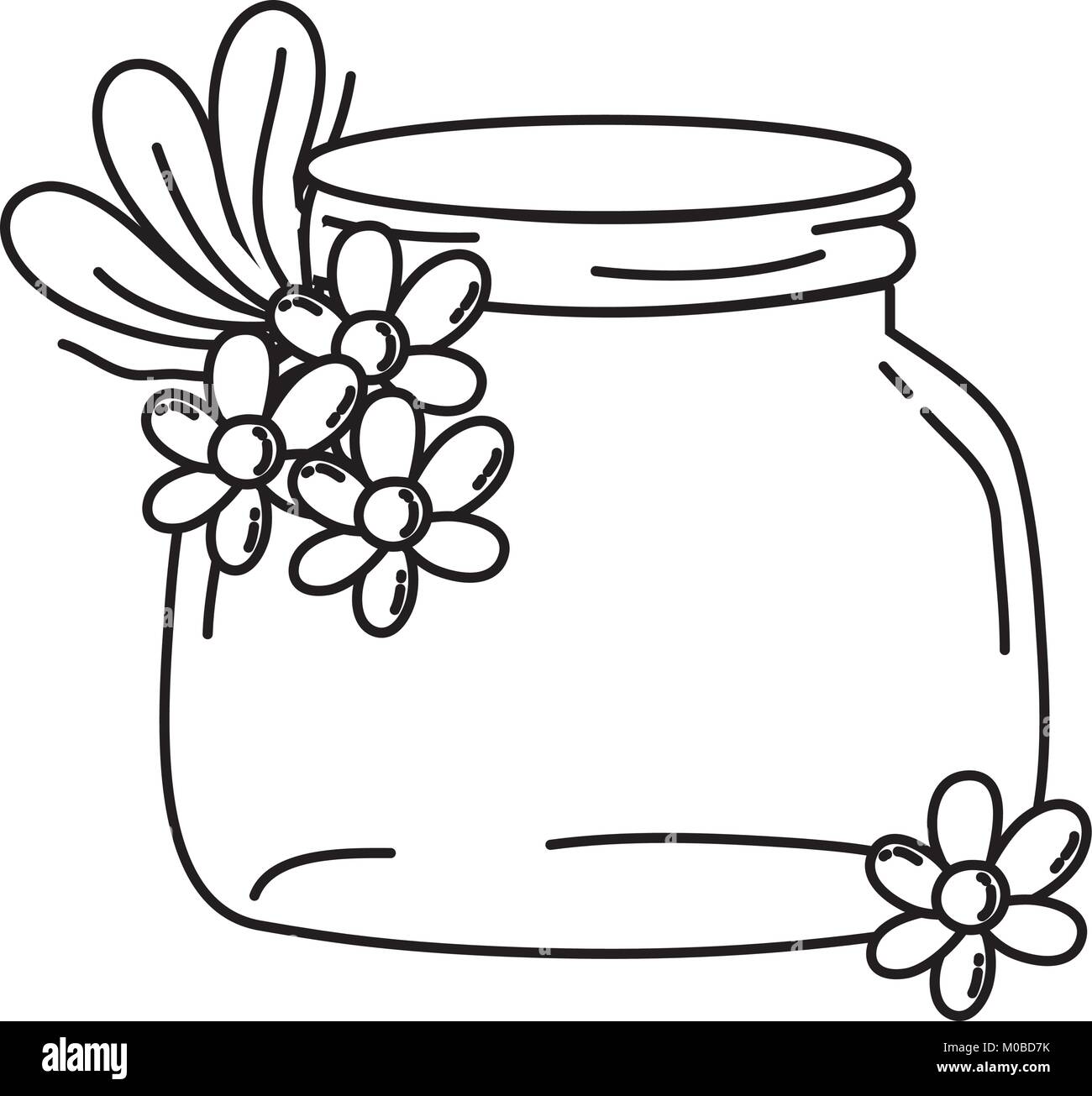 Mason Glass Jars Black and White Drawing SVG PNG Clip Art Set ...