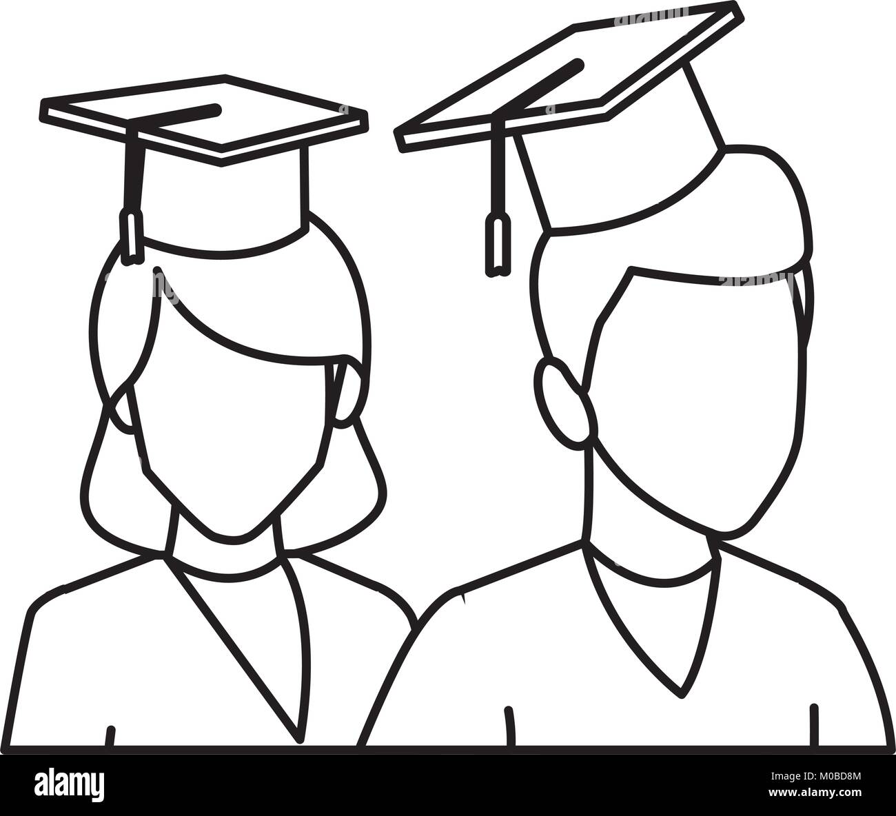 Graduation success students in Black and White Stock Photos & Images ...