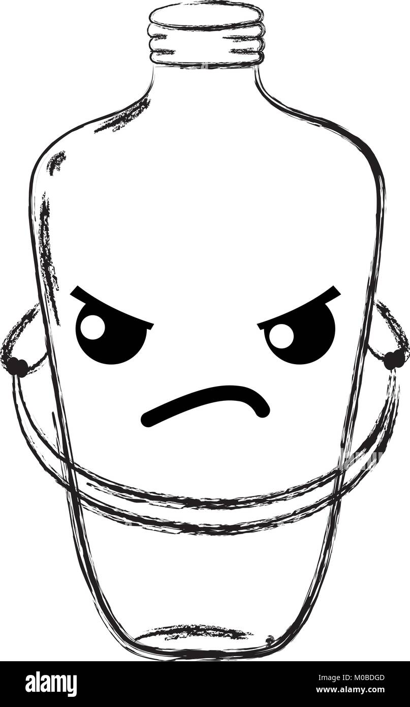 grunge angry mason jar kawaii with wire handle Stock Vector Image & Art ...