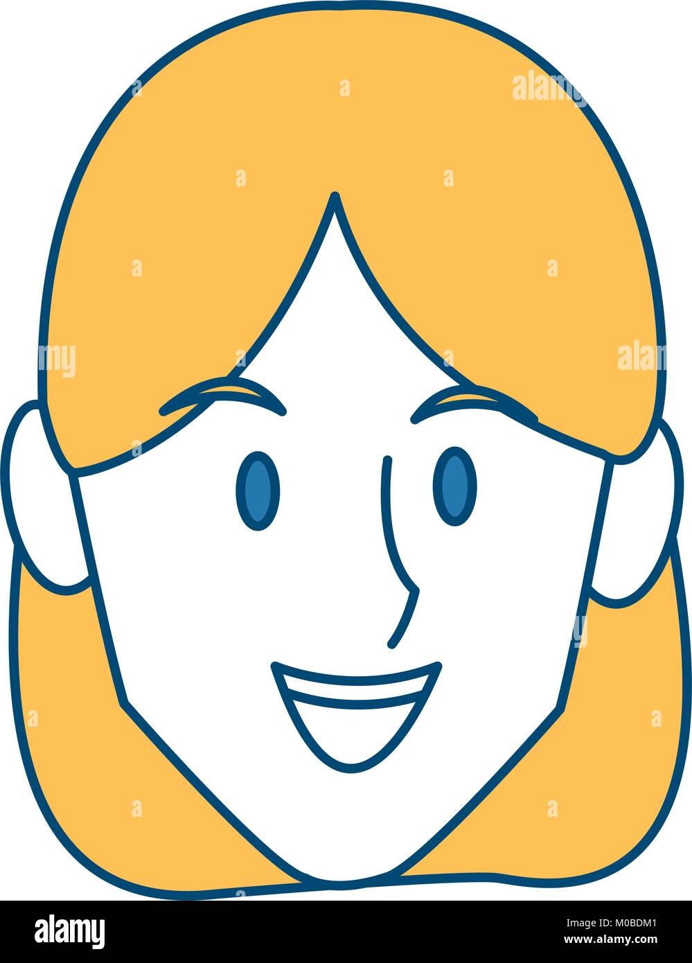 Woman face smiling cartoon Stock Vector Image & Art - Alamy