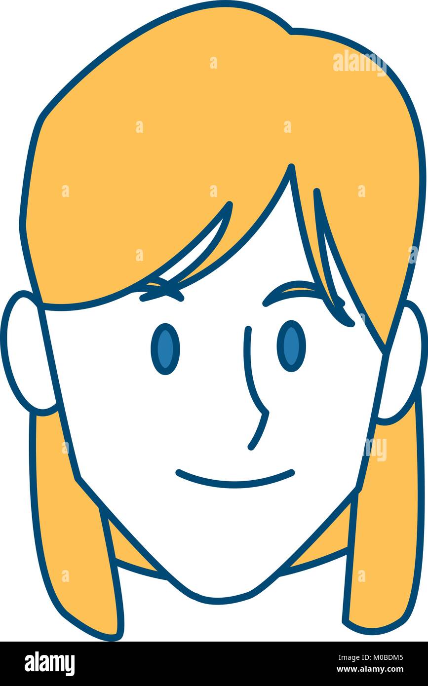 Woman face smiling cartoon Stock Vector Image & Art - Alamy
