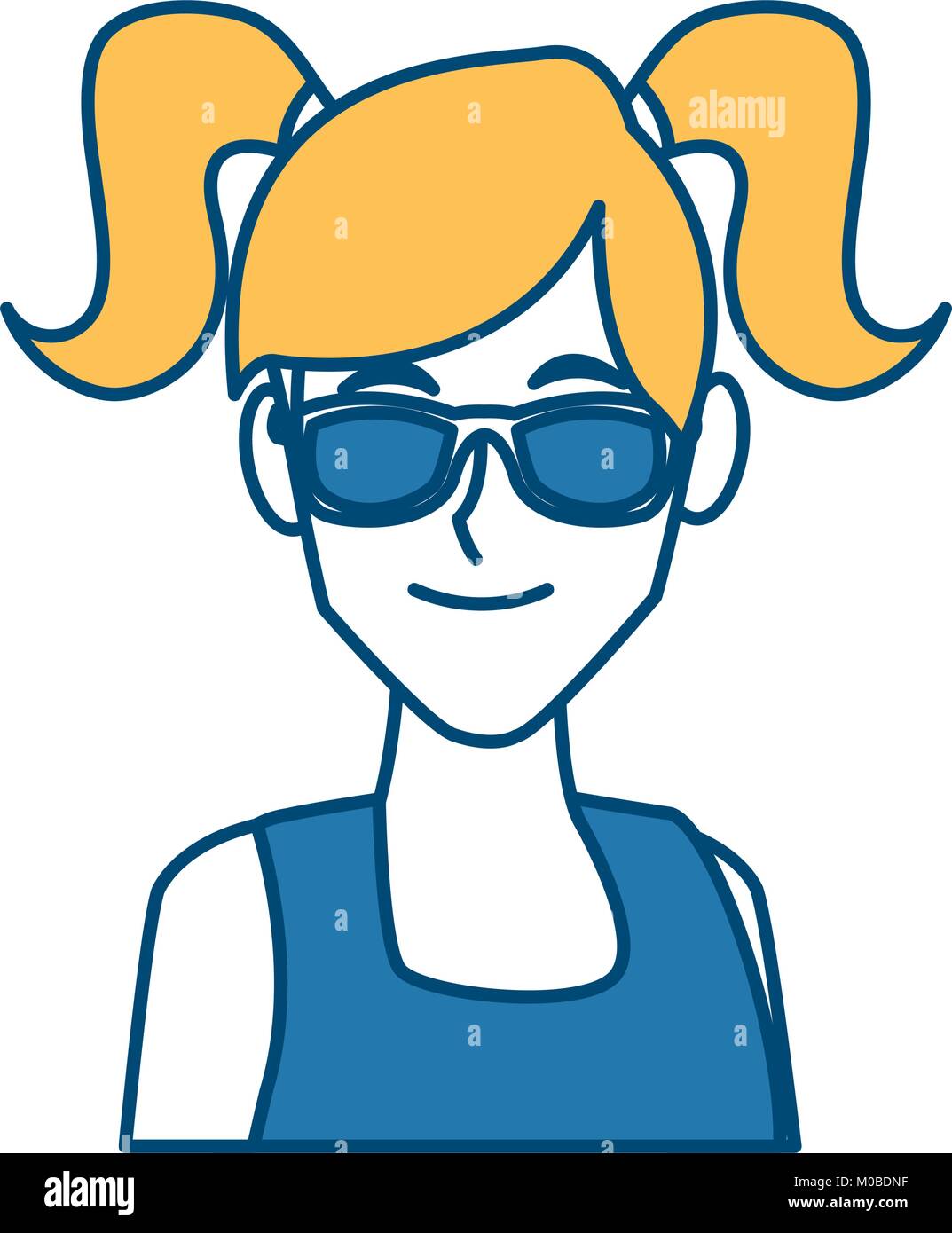 Young woman with sunglasses Stock Vector Image & Art - Alamy