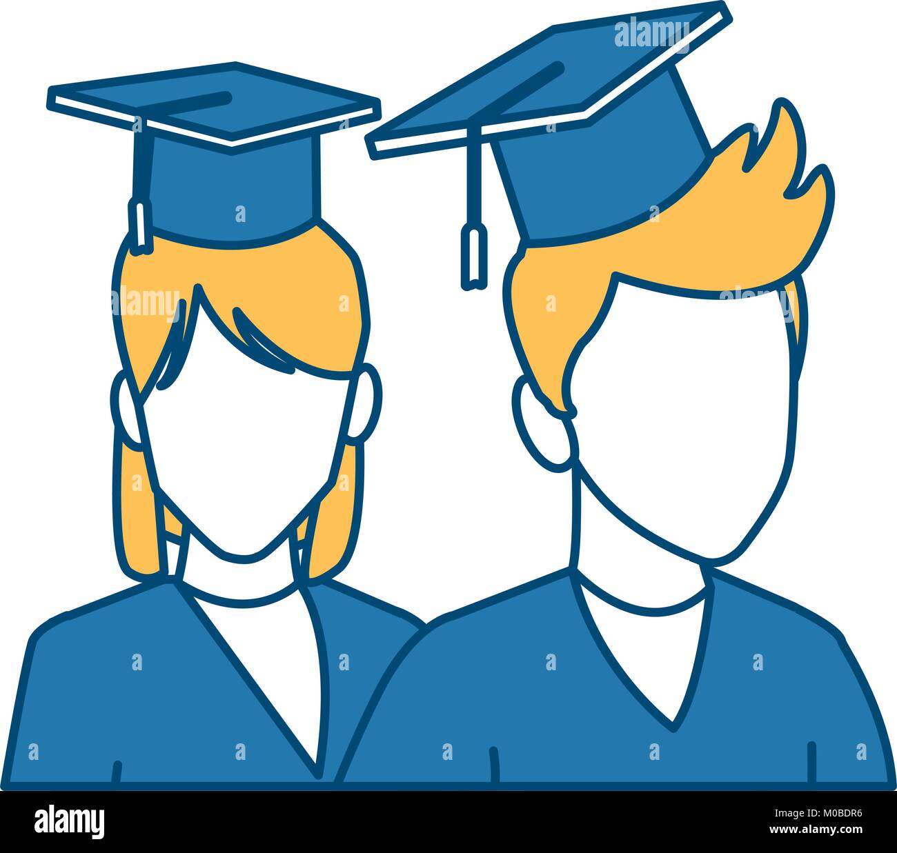 Students in graduation avatar Stock Vector Image & Art - Alamy