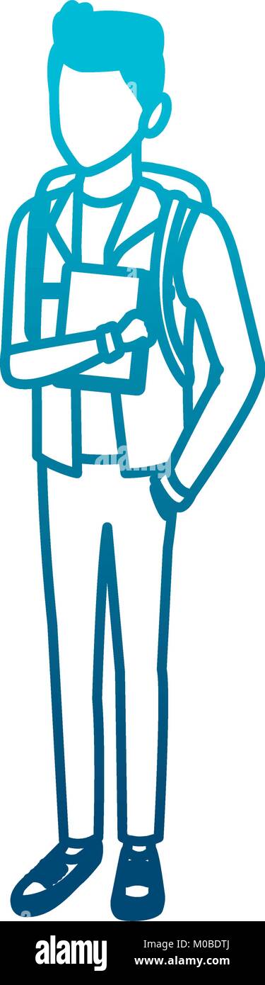 College student sitting outdoors Stock Vector Images - Alamy