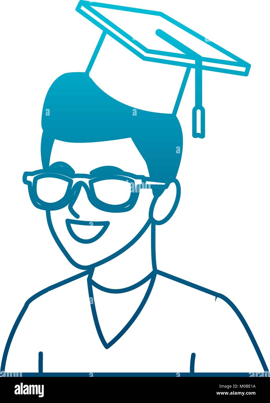 Student man with graduation hat Stock Vector Image & Art - Alamy