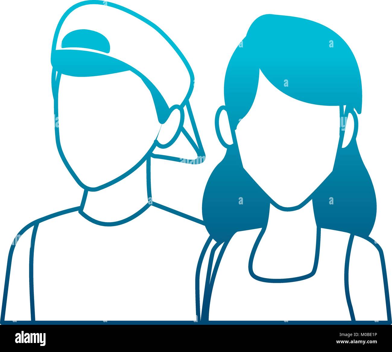 Young couple avatar Stock Vector Image & Art - Alamy