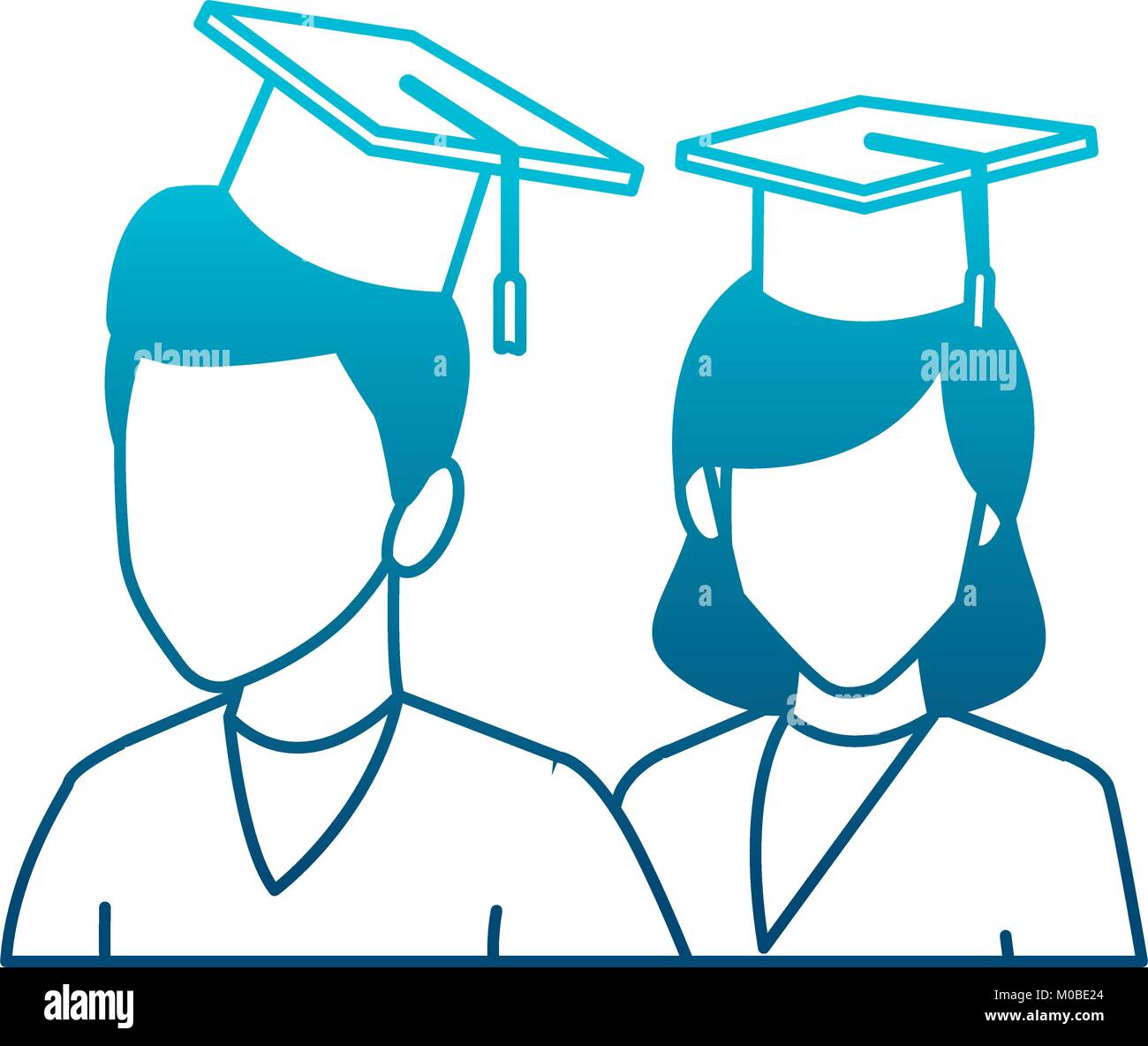 Students in graduation avatar Stock Vector Image & Art - Alamy
