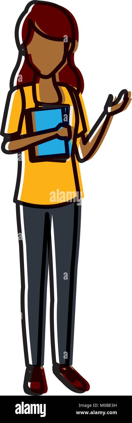 Young woman student cartoon Stock Vector Image & Art - Alamy