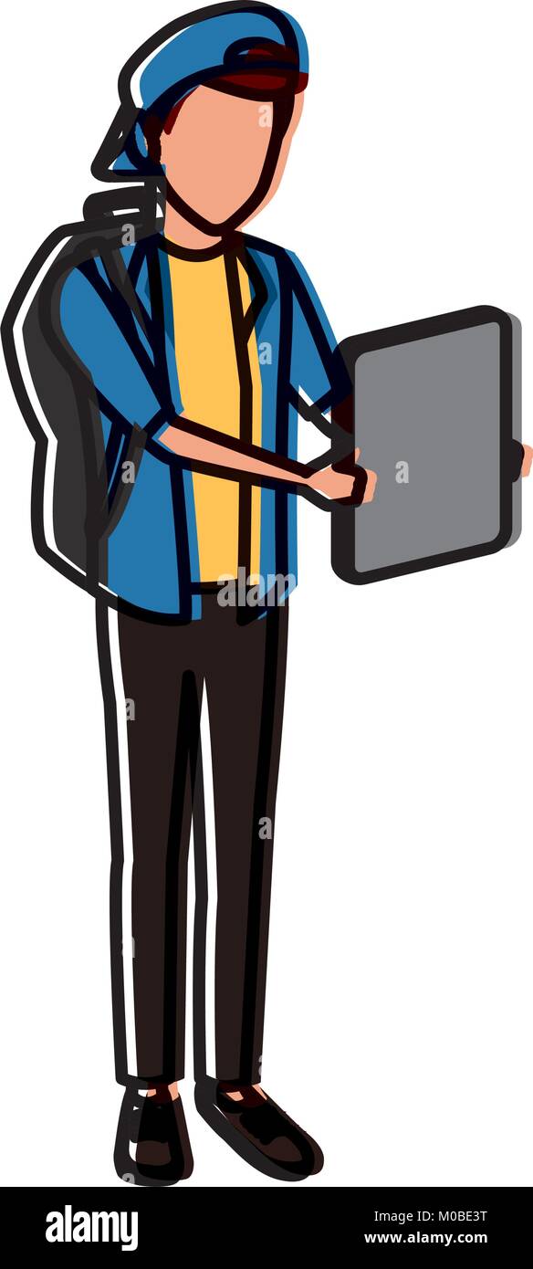 Young man student cartoon Stock Vector Image & Art - Alamy