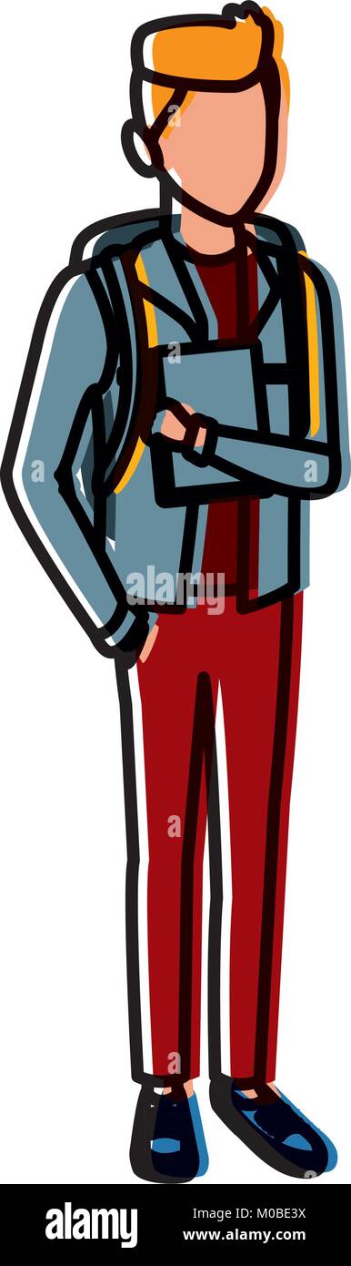 Young man student cartoon Stock Vector Image & Art - Alamy