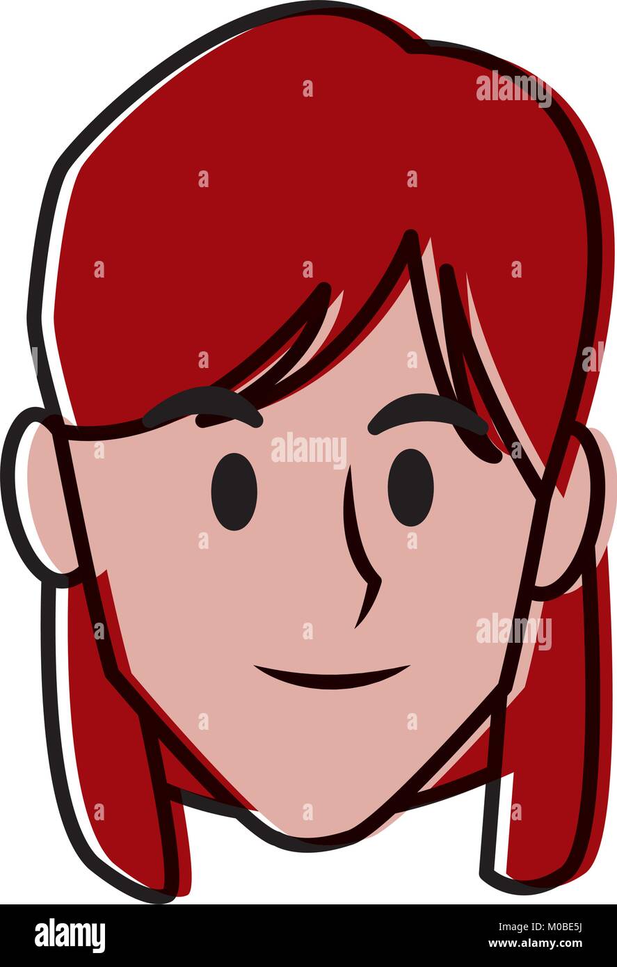 Woman face smiling cartoon Stock Vector Image & Art - Alamy