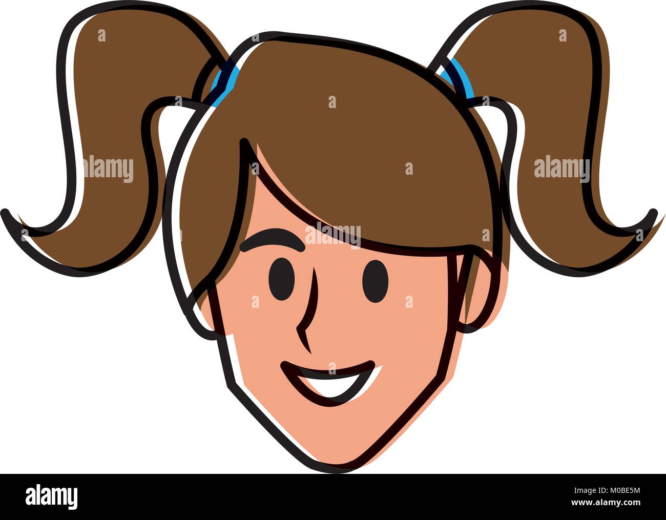 Woman face smiling cartoon Stock Vector Image & Art - Alamy