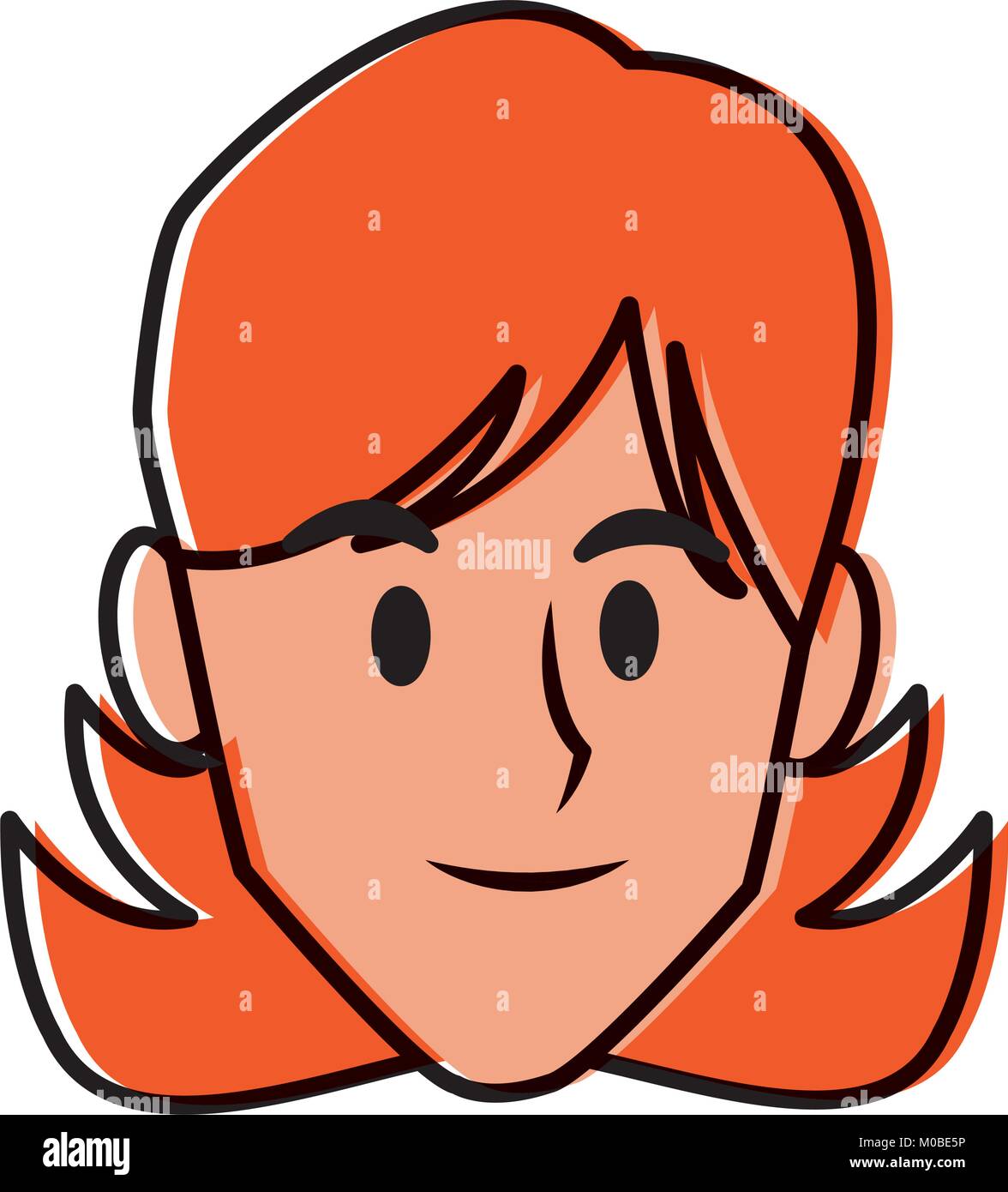 Woman face smiling cartoon Stock Vector Image & Art - Alamy
