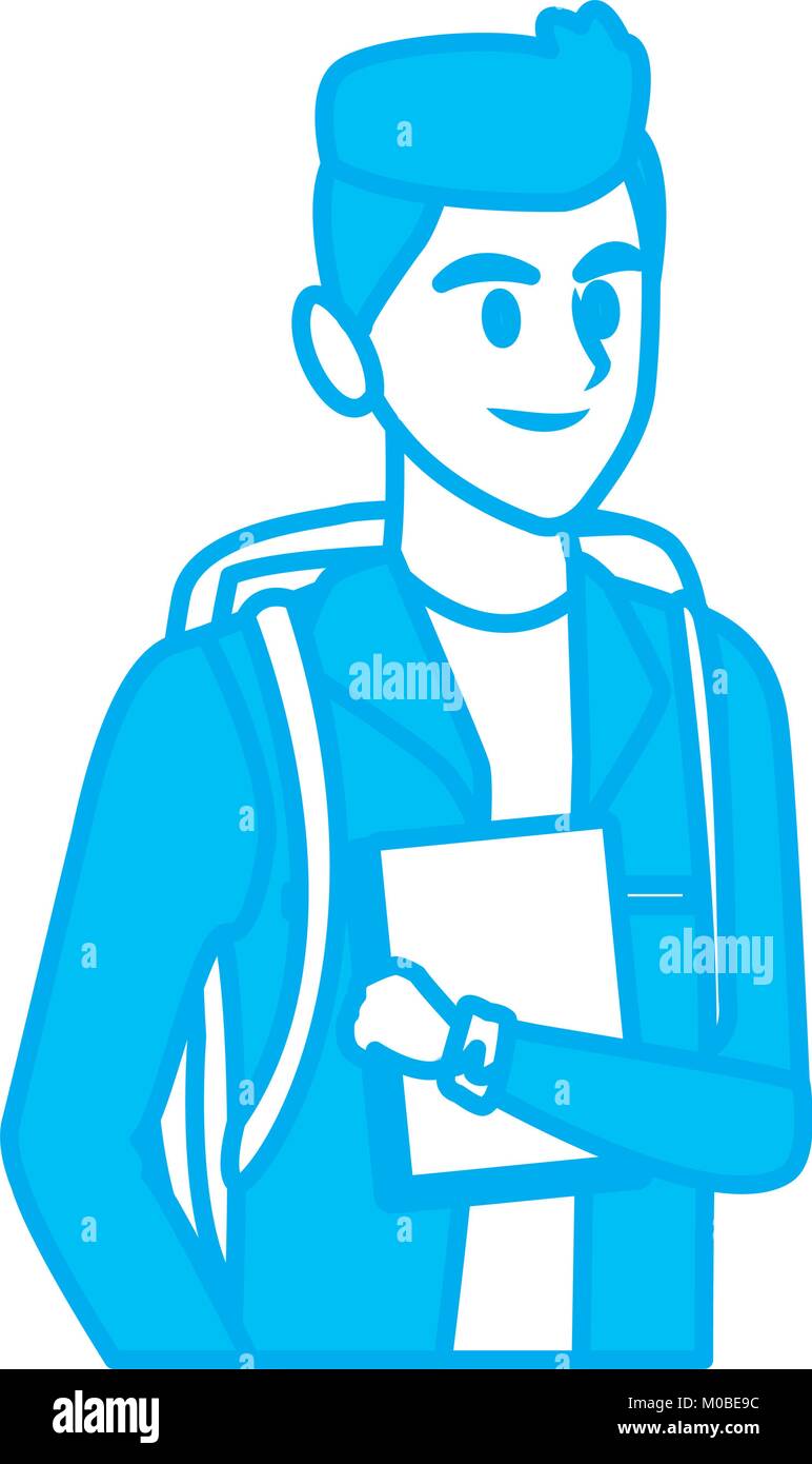 Young man student cartoon Stock Vector Image & Art - Alamy