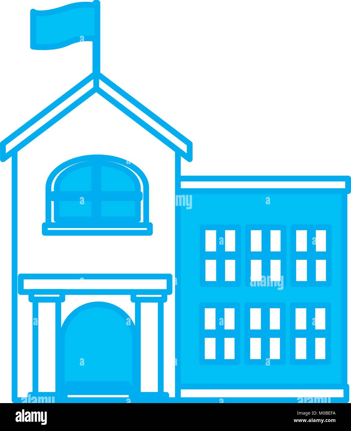 Academic building entrance door Stock Vector Images - Alamy