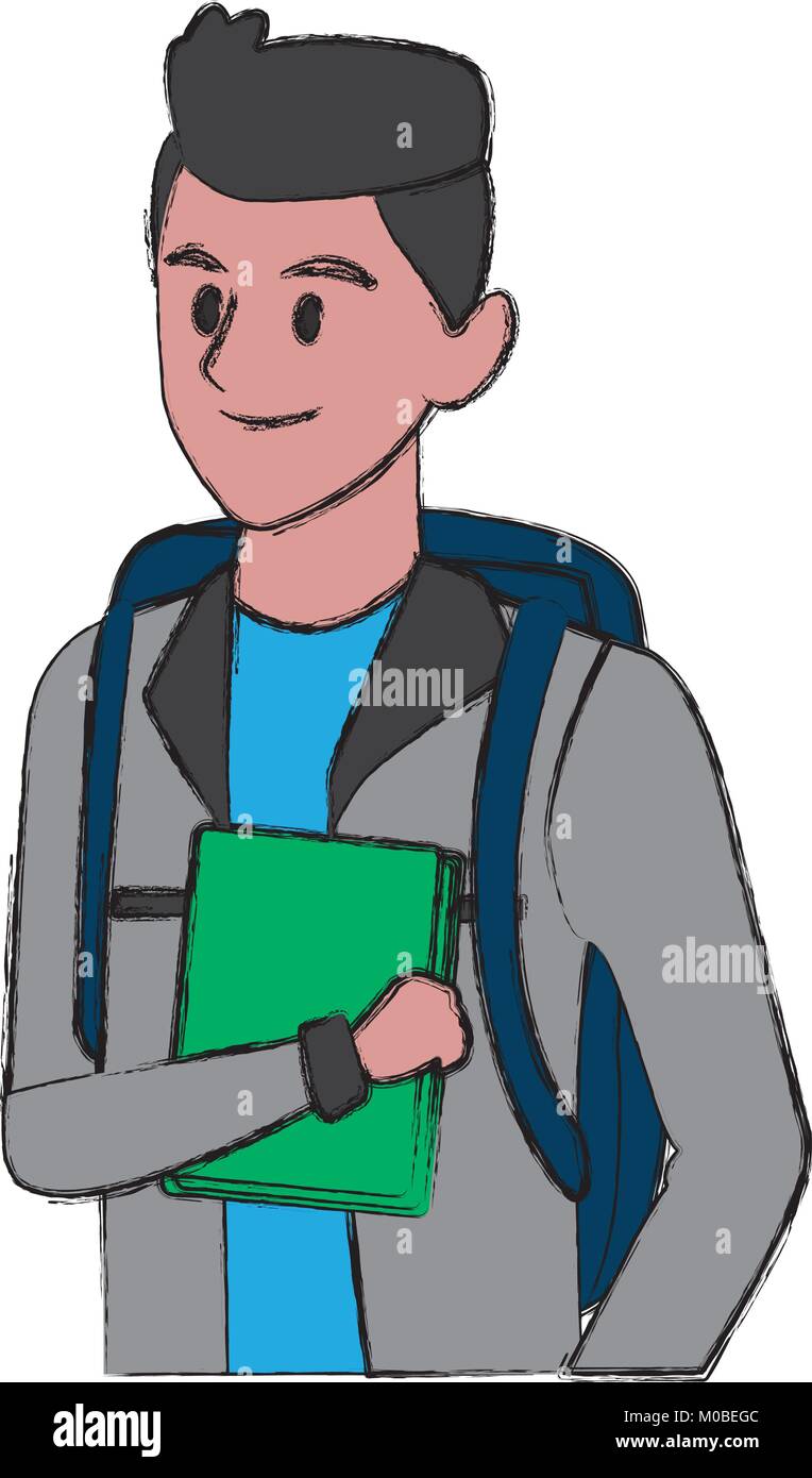 Young man student cartoon Stock Vector Image & Art - Alamy
