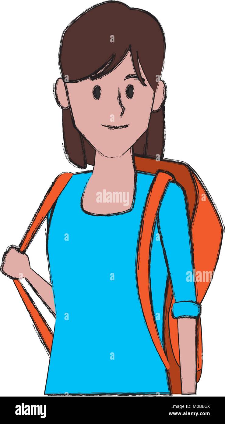 Young woman student cartoon Stock Vector Image & Art - Alamy