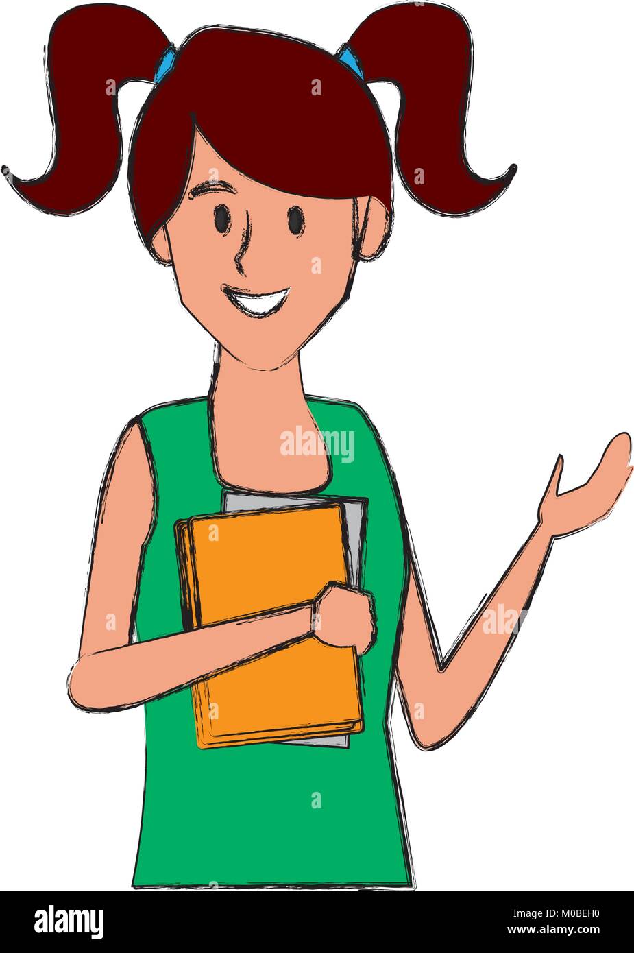 Young woman student cartoon Stock Vector Image & Art - Alamy