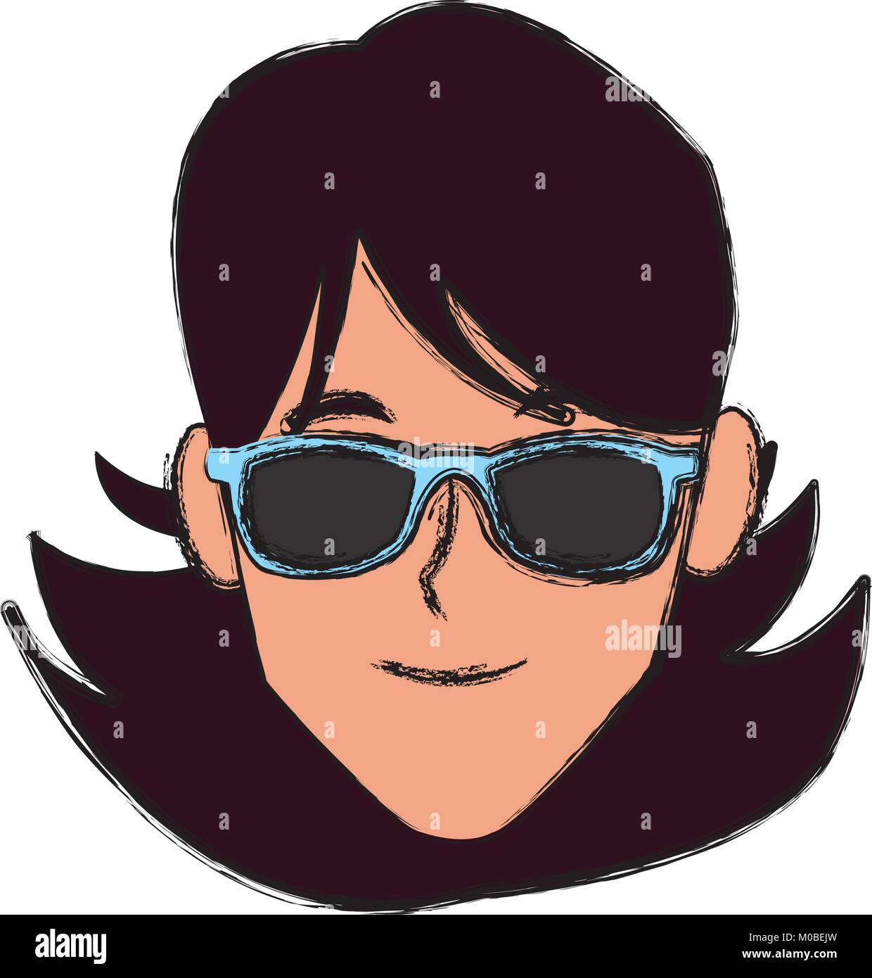 Young woman with sunglasses Stock Vector Image & Art - Alamy