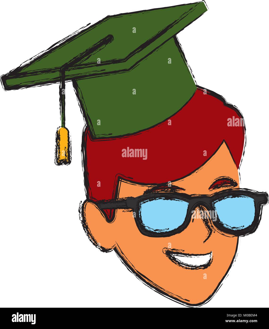 Student man with graduation hat Stock Vector Image & Art - Alamy