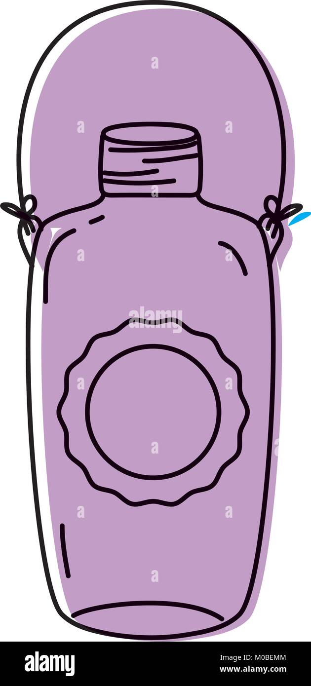 color long mason jar with sticker and wire handle Stock Vector Image ...