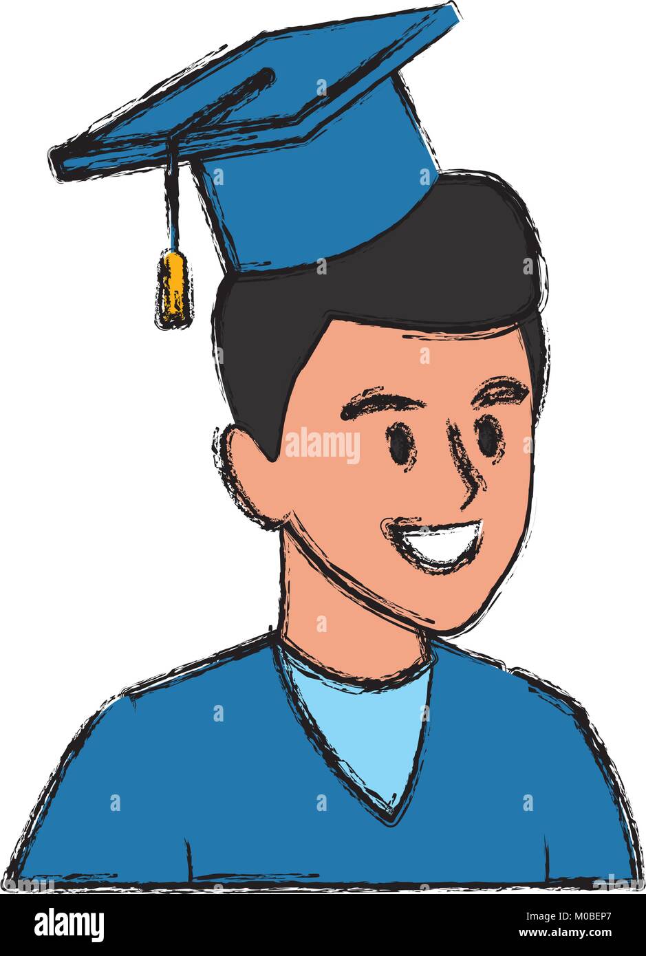 Student man with graduation hat Stock Vector Image & Art - Alamy