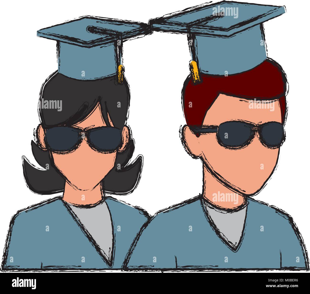 Students in graduation avatar Stock Vector Image & Art - Alamy