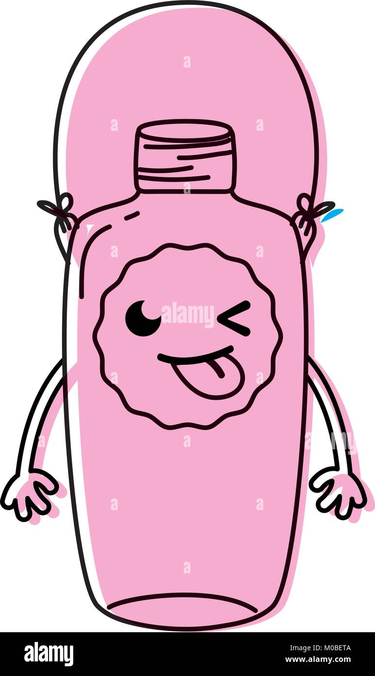 color funny mason jar kawaii with arms and wire handle Stock Vector ...