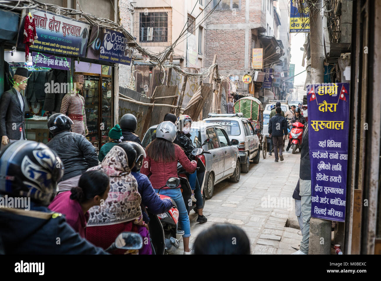 traffic jam, Kathmandu, Nepal, Asia Stock Photo - Alamy