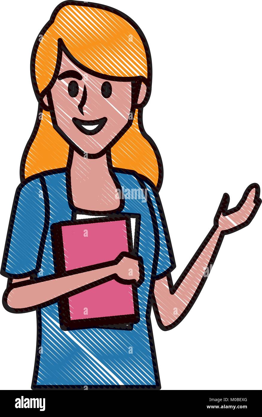 Young woman student cartoon Stock Vector Image & Art - Alamy