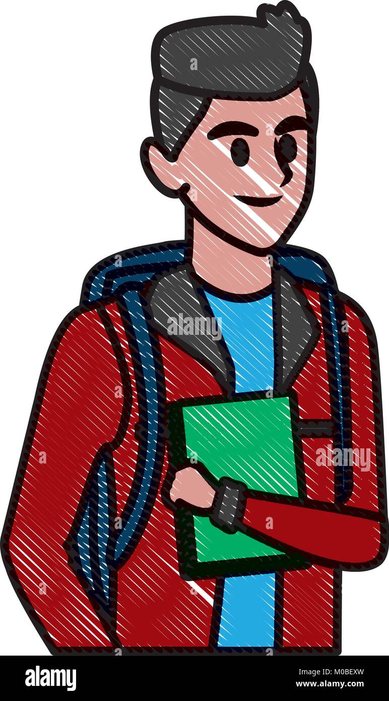 Young man student cartoon Stock Vector Image & Art - Alamy