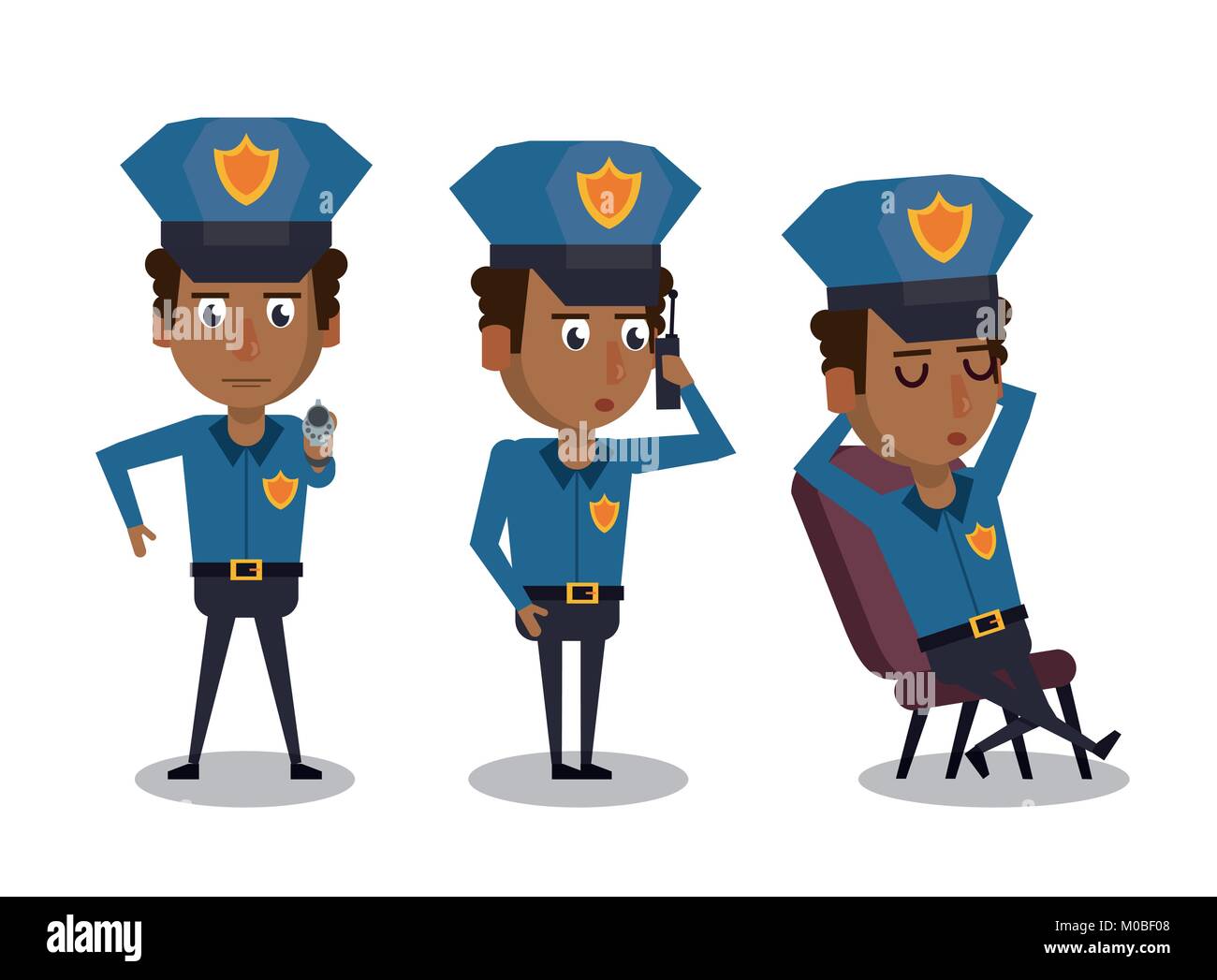 Police officer icons cartoon Stock Vector Image & Art - Alamy