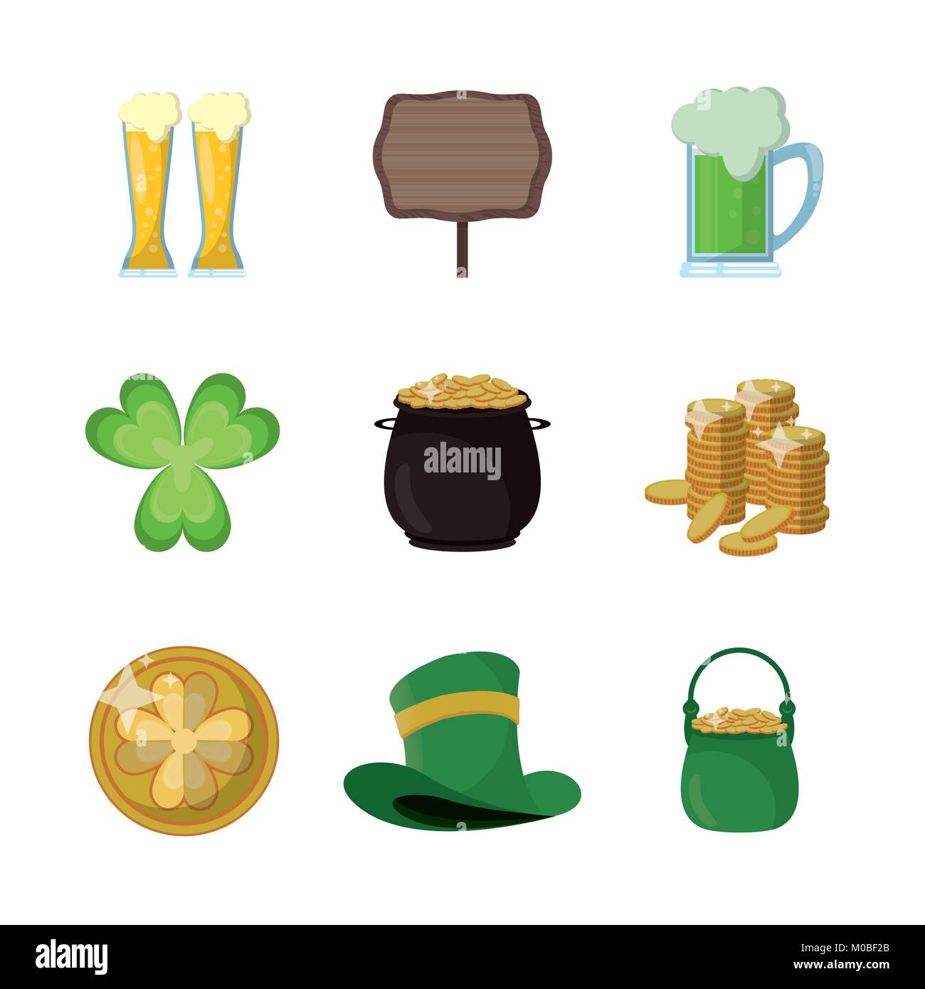 St patricks day icons Stock Vector Image & Art - Alamy