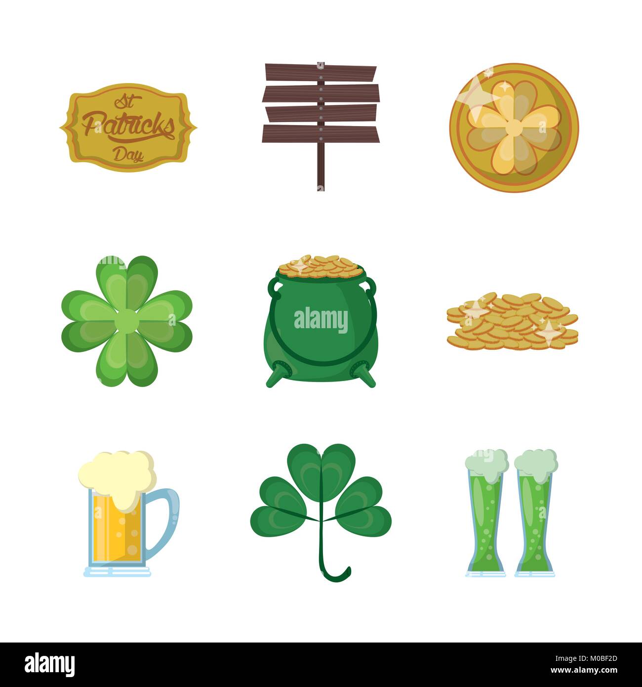 St patricks day icons Stock Vector Image & Art - Alamy