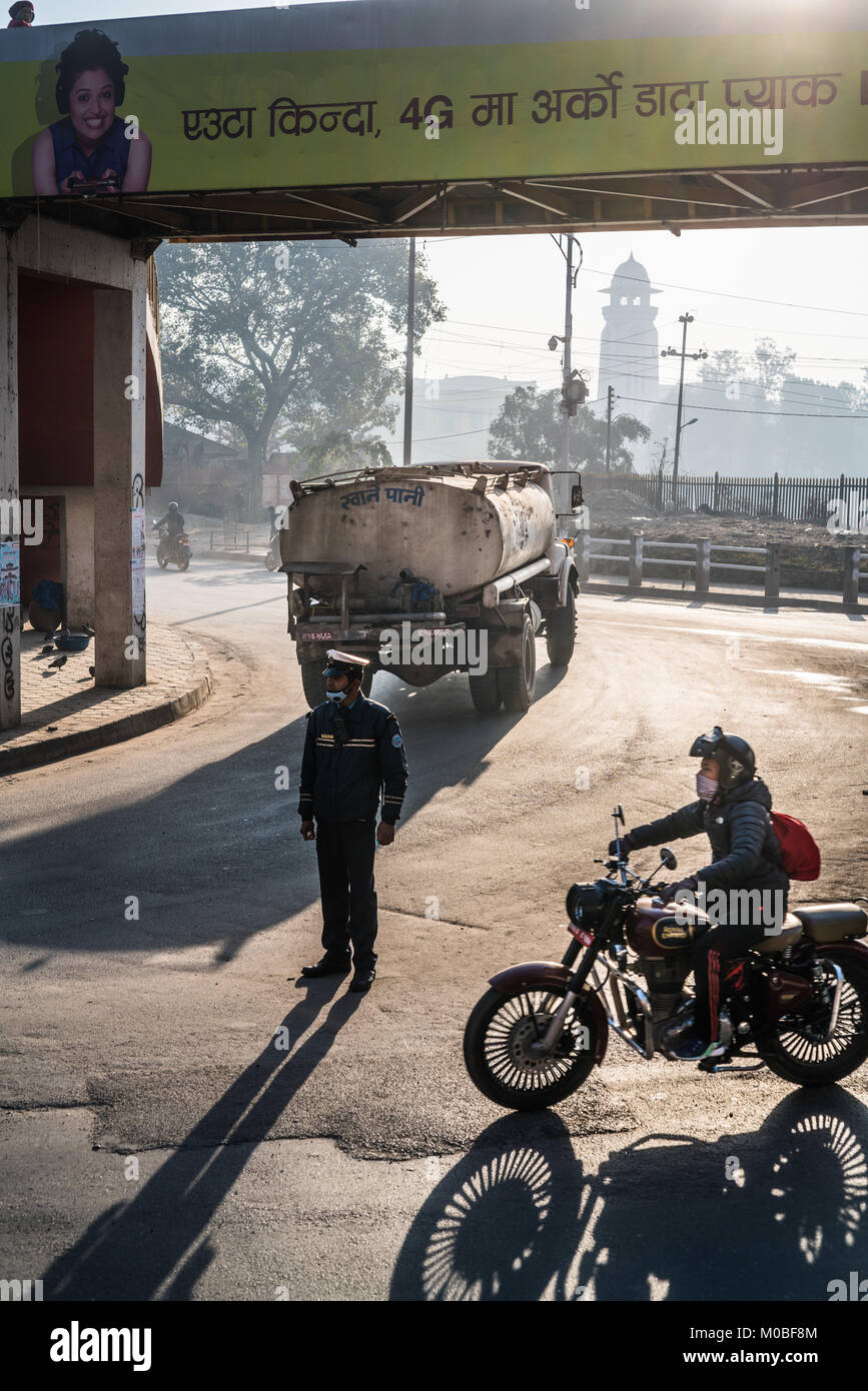 Nepal traffic police hi-res stock photography and images - Alamy