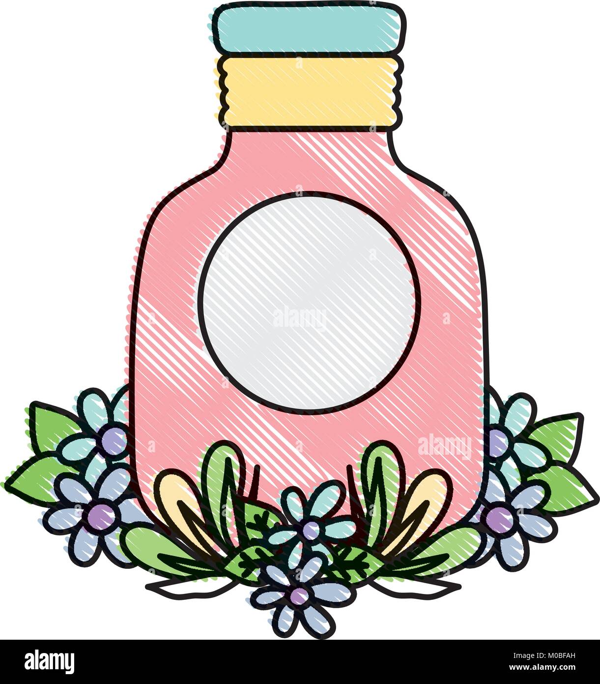 grated smile mason glass kawaii with sticker and arms Stock Vector ...