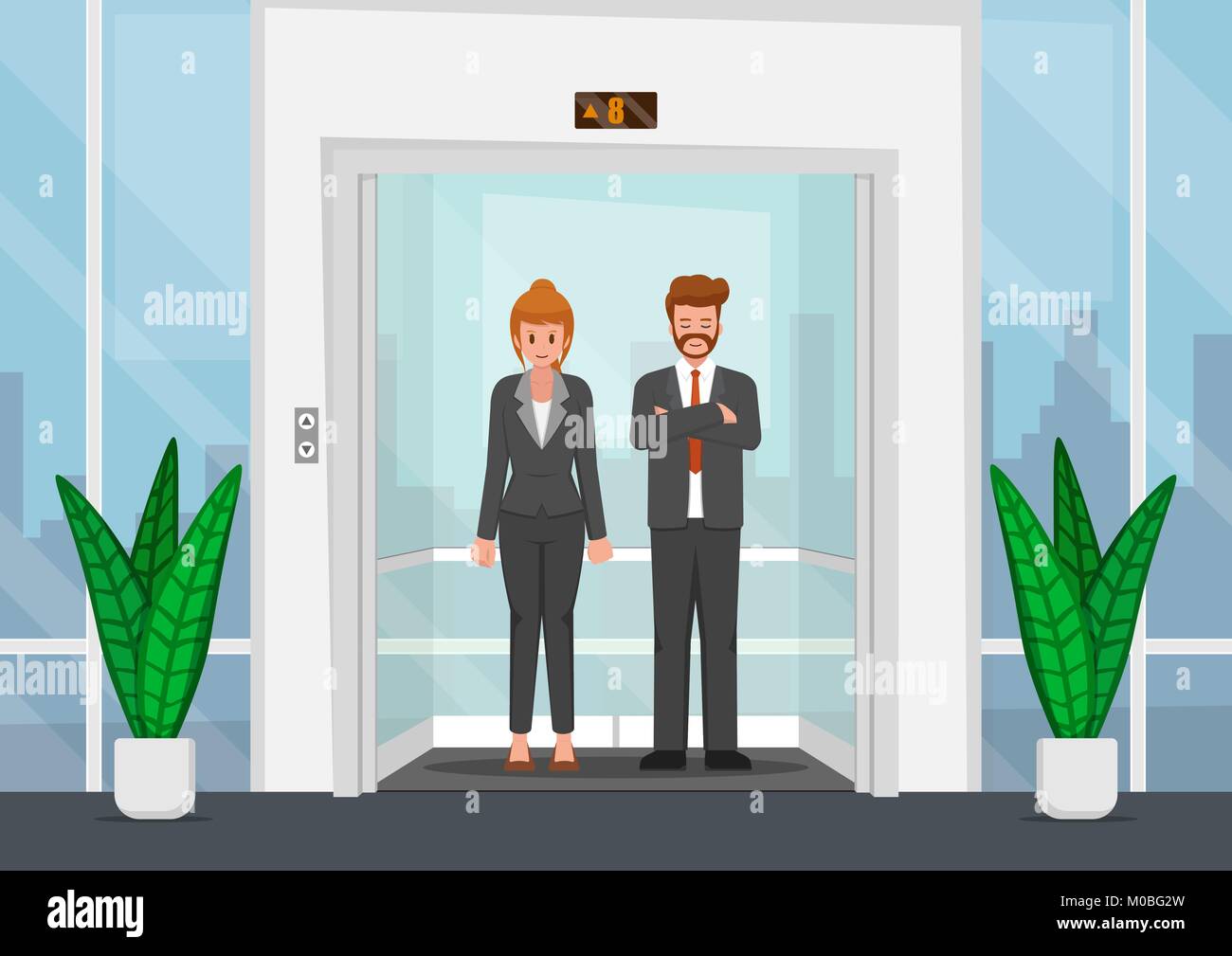 Front view female office worker Stock Vector Images - Alamy