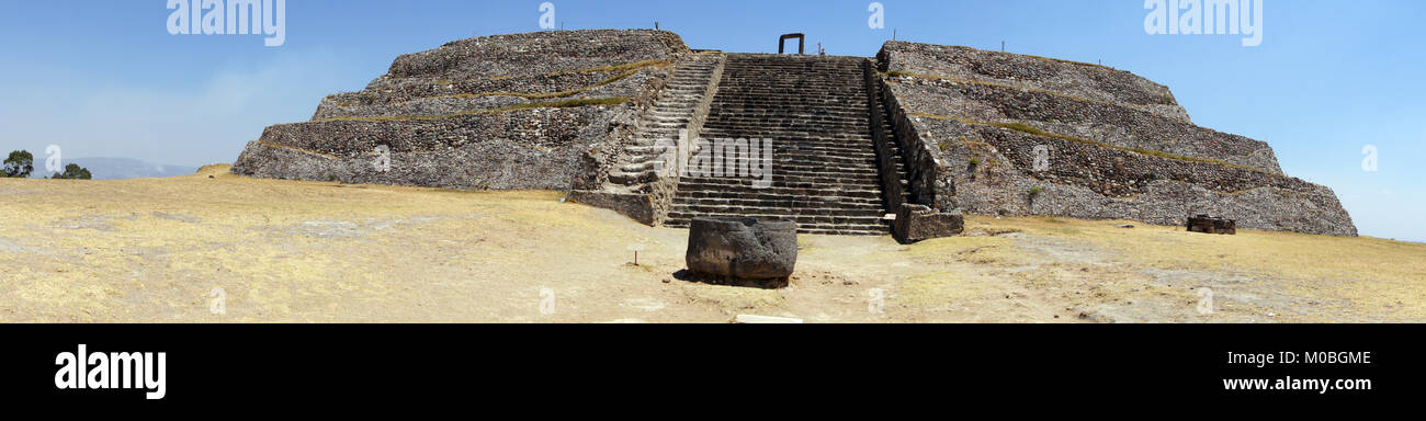 Bid Flower piramid and dry grass in Xochitecatl, Mexico Stock Photo - Alamy