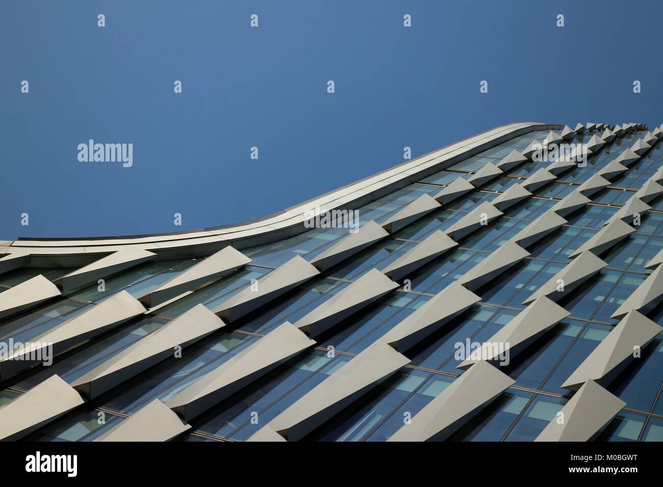 Tower of Ascott Raffles City building in Hangzhou, China Stock Photo ...