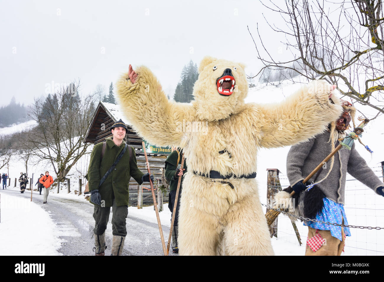 Bad Hofgastein: Perchtenlauf (Percht Perchten mask procession): Bären ...