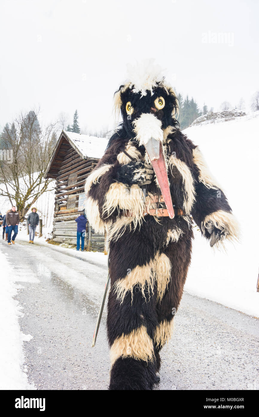 Bad Hofgastein: Perchtenlauf (Percht Perchten mask procession ...
