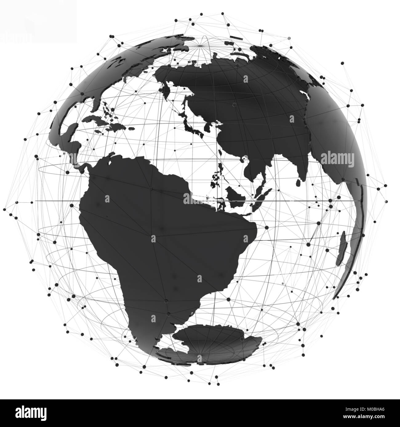 Globe internet connecting. 3d illustration Stock Photo - Alamy