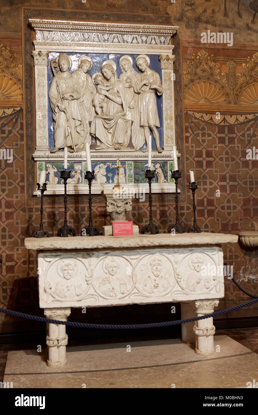 Gradara, Italy - June 16, 2017: Interior of Gradara castle. The castle ...